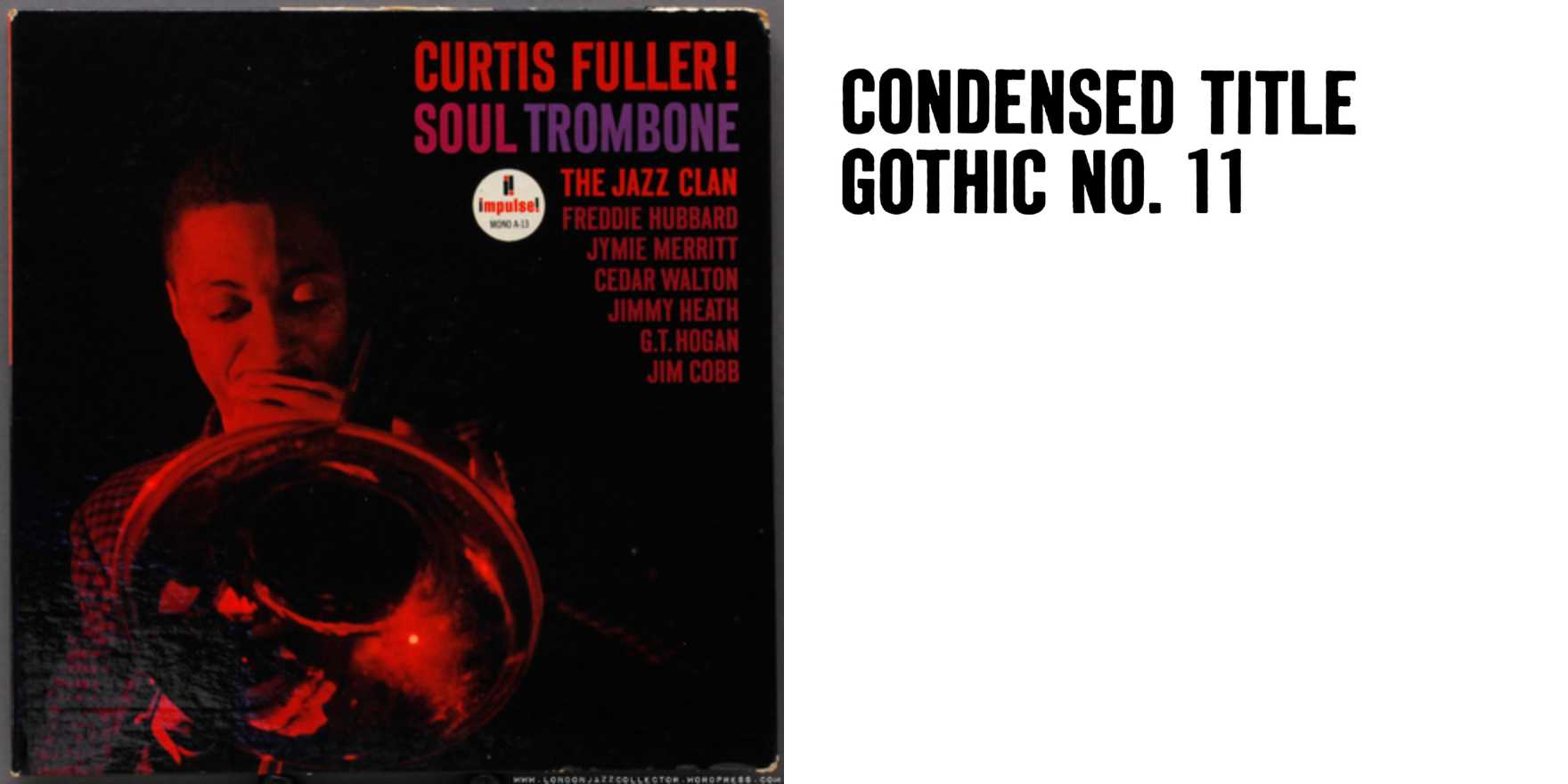 Curtis Fuller – Soul Trombone album art - Fonts In Use
