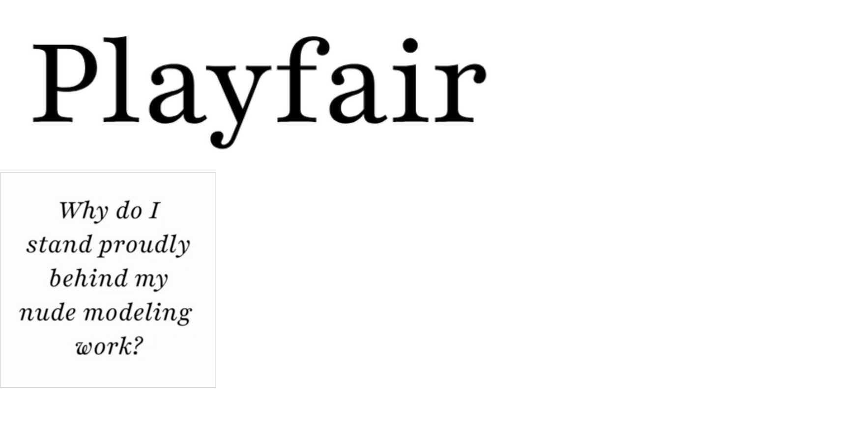 Playfair in use - Fonts In Use