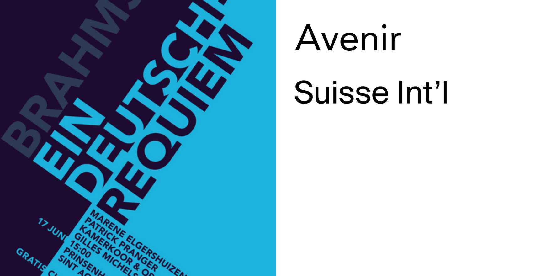 Ein Deutsches Requiem concert poster - Fonts In Use