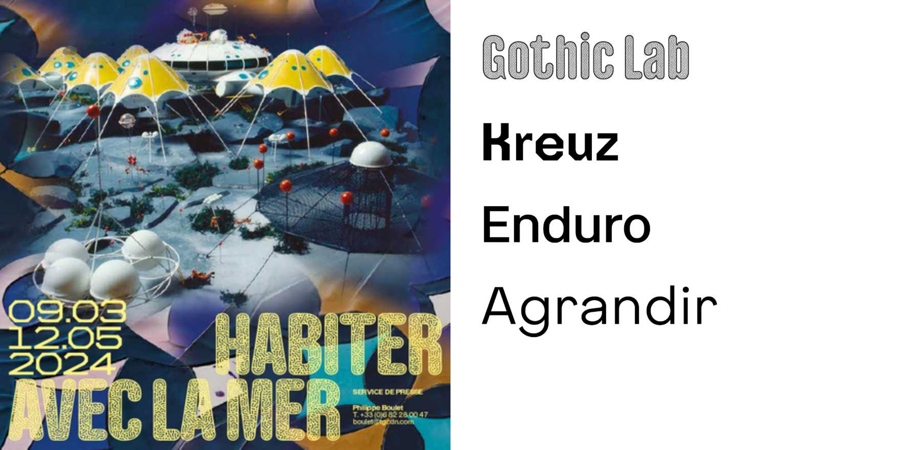 Jacques Rougerie – Habiter avec la mer exhibition - Fonts In Use