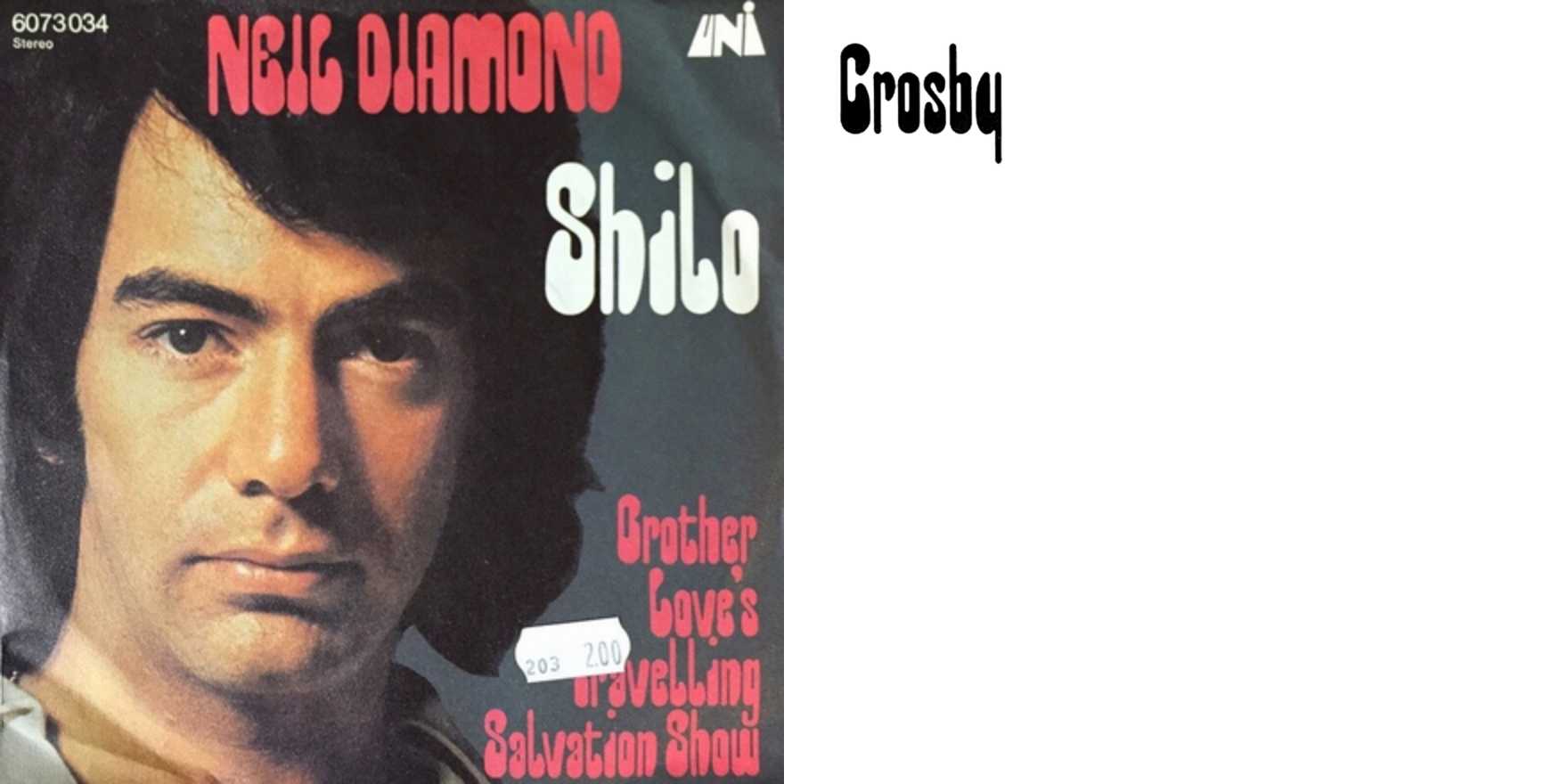 Neil Diamond – “Shilo” German single cover - Fonts In Use