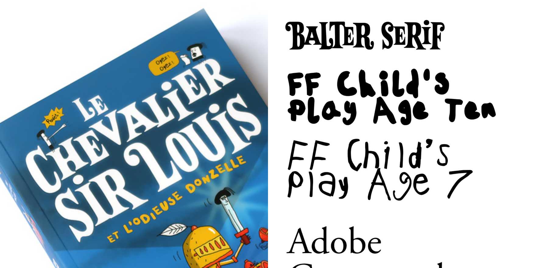 Le Chevalier Sir Louis book series - Fonts In Use