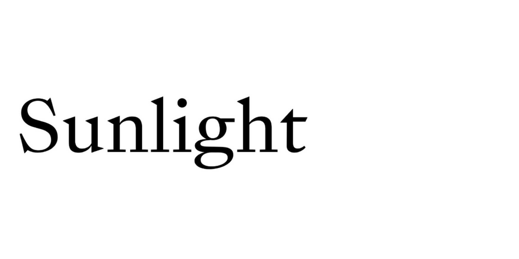 Sunlight in use - Fonts In Use