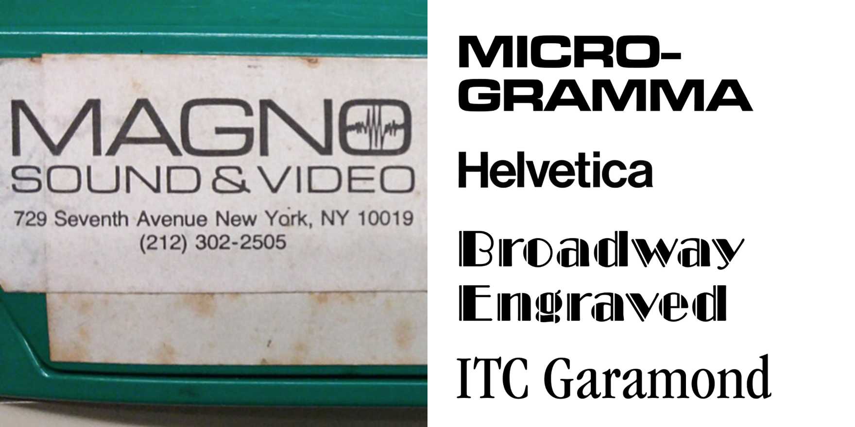 Magno Sound & Video and Magno Video logos - Fonts In Use