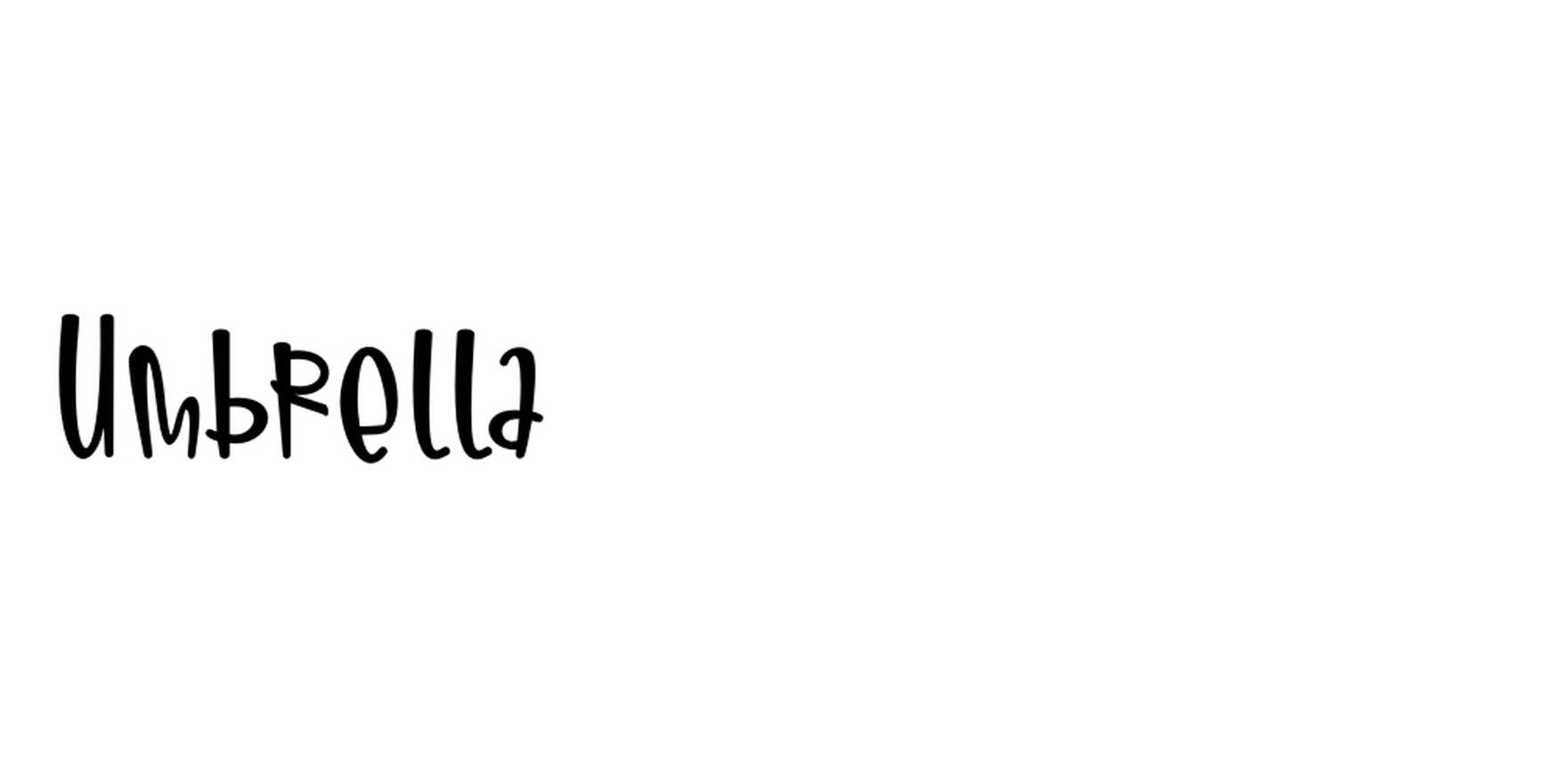 Umbrella in use - Fonts In Use
