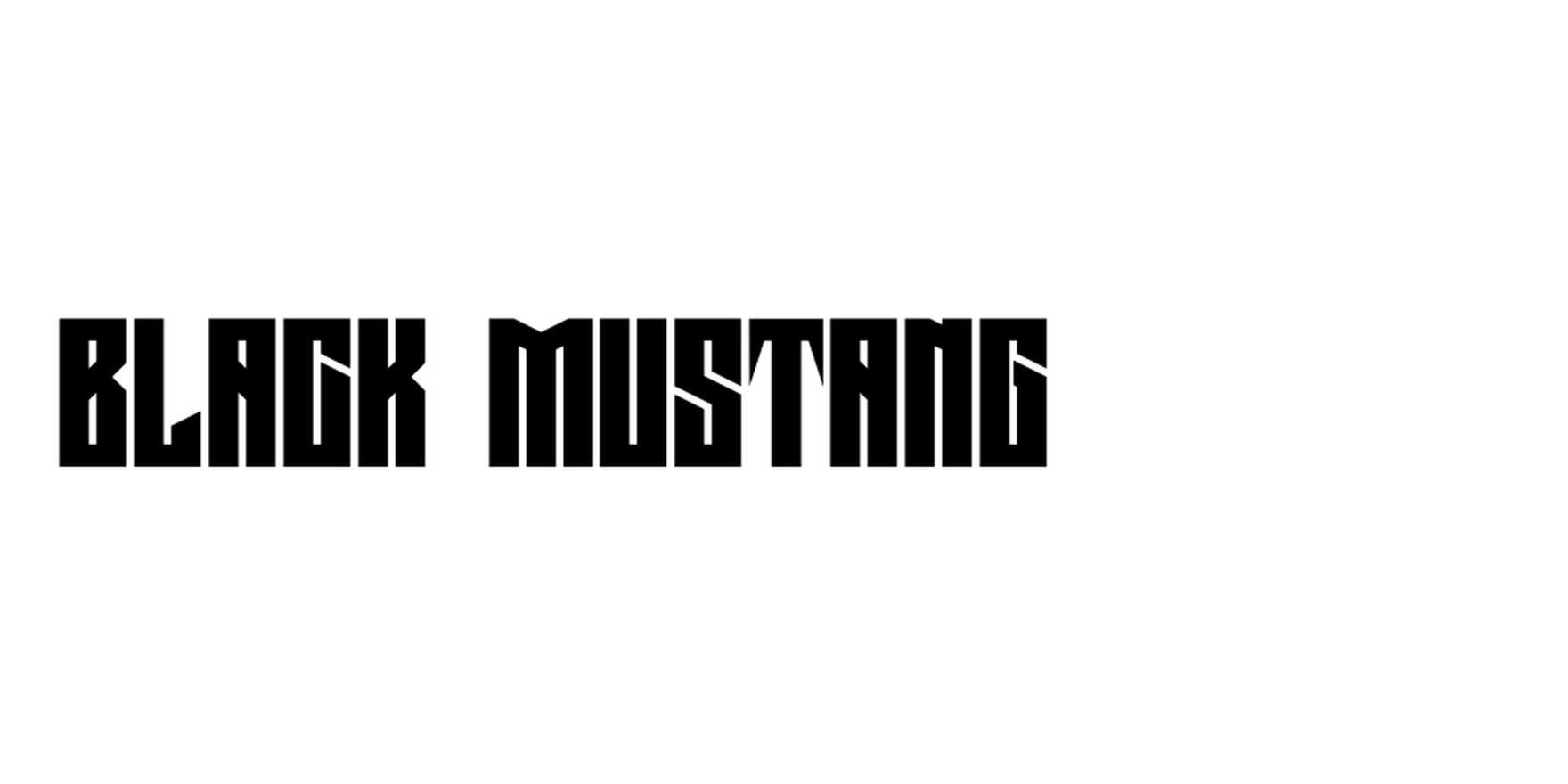 Black Mustang in use - Fonts In Use