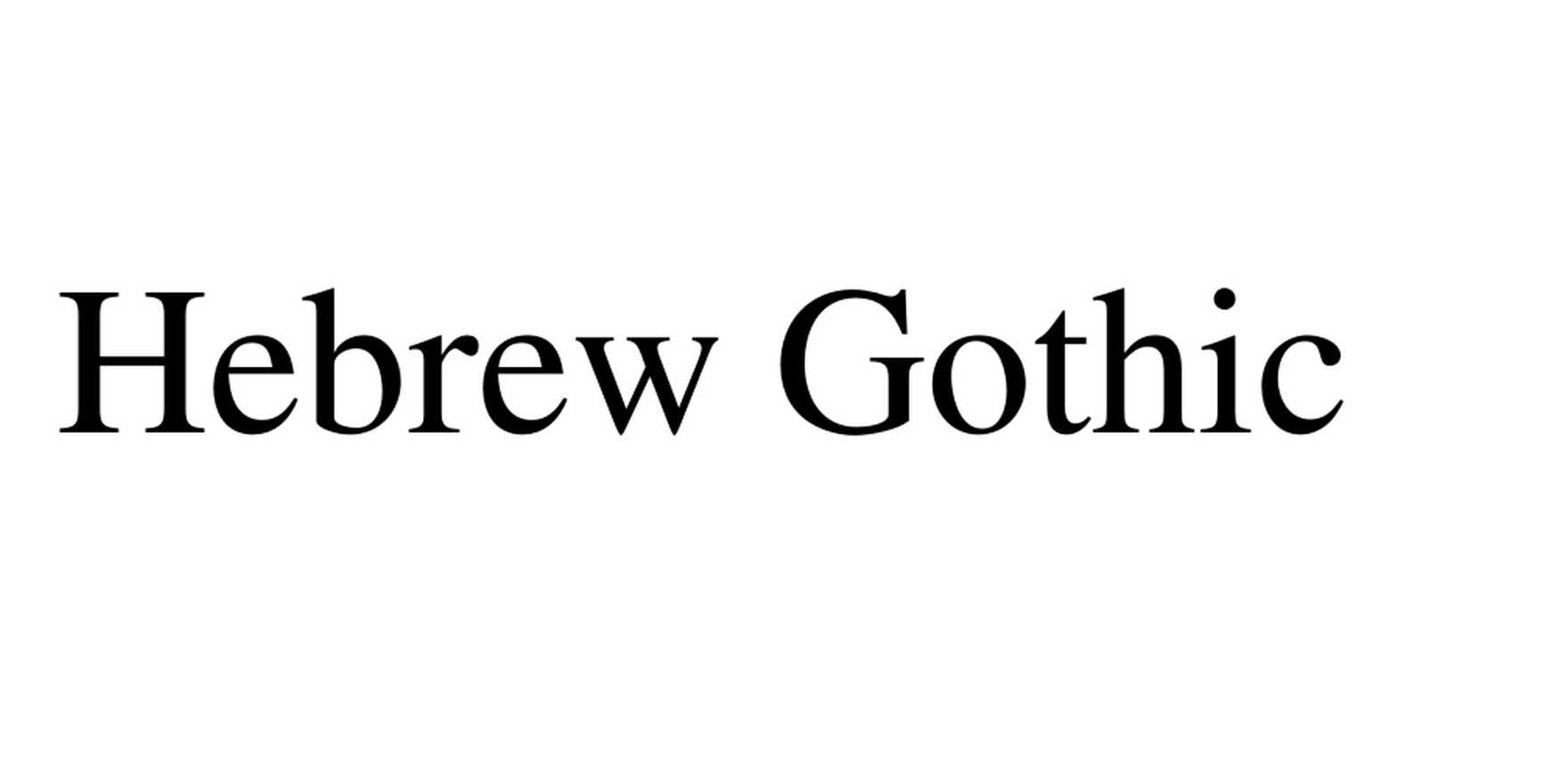Hebrew Gothic in use - Fonts In Use