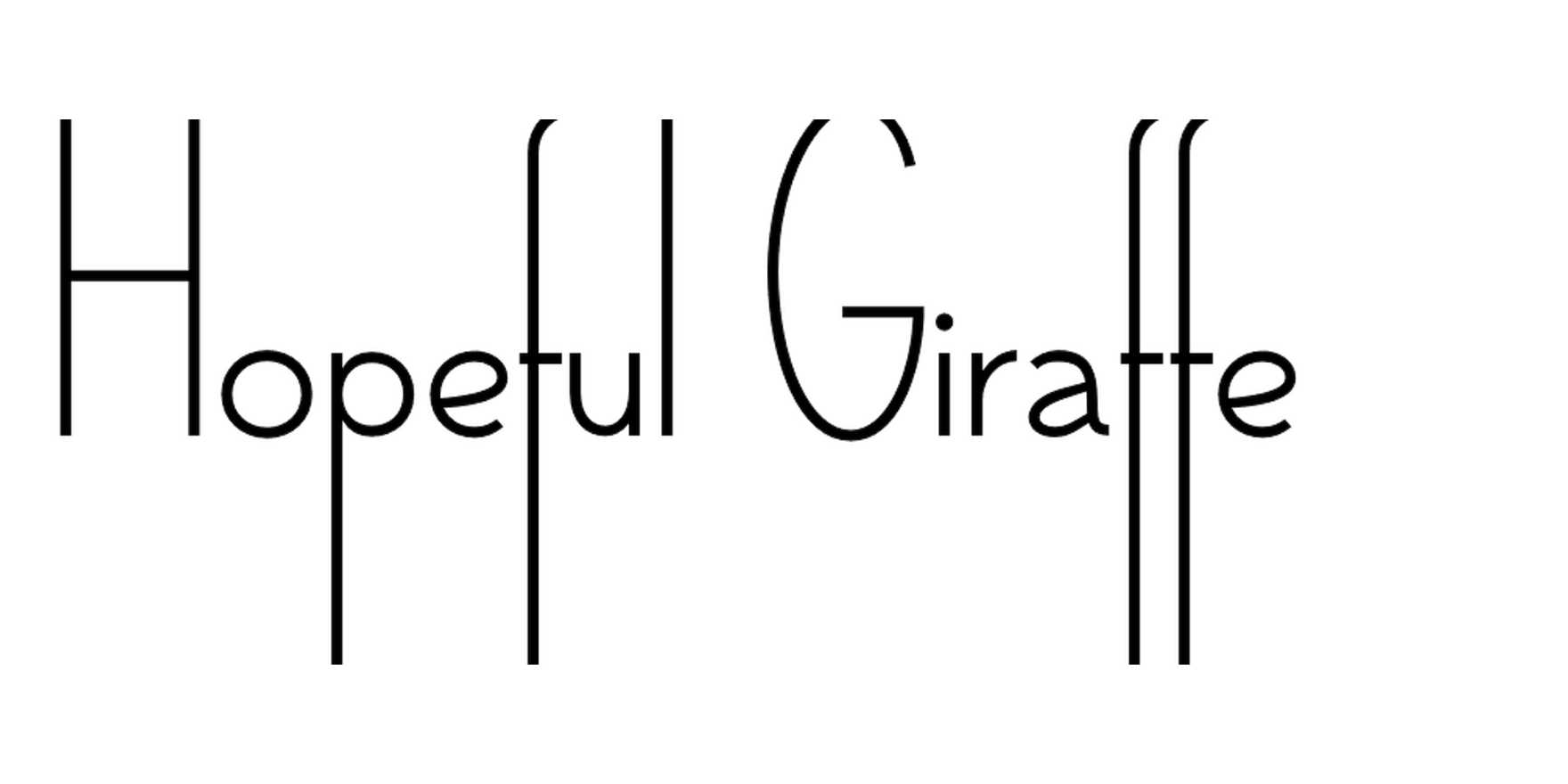 Hopeful Giraffe in use - Fonts In Use