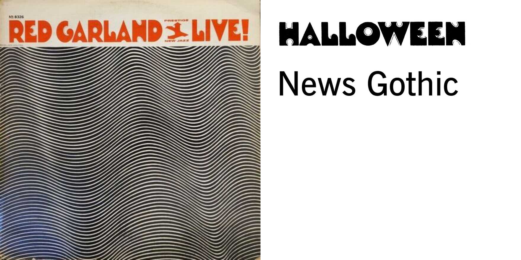 Red Garland – Red Garland Live! album art - Fonts In Use
