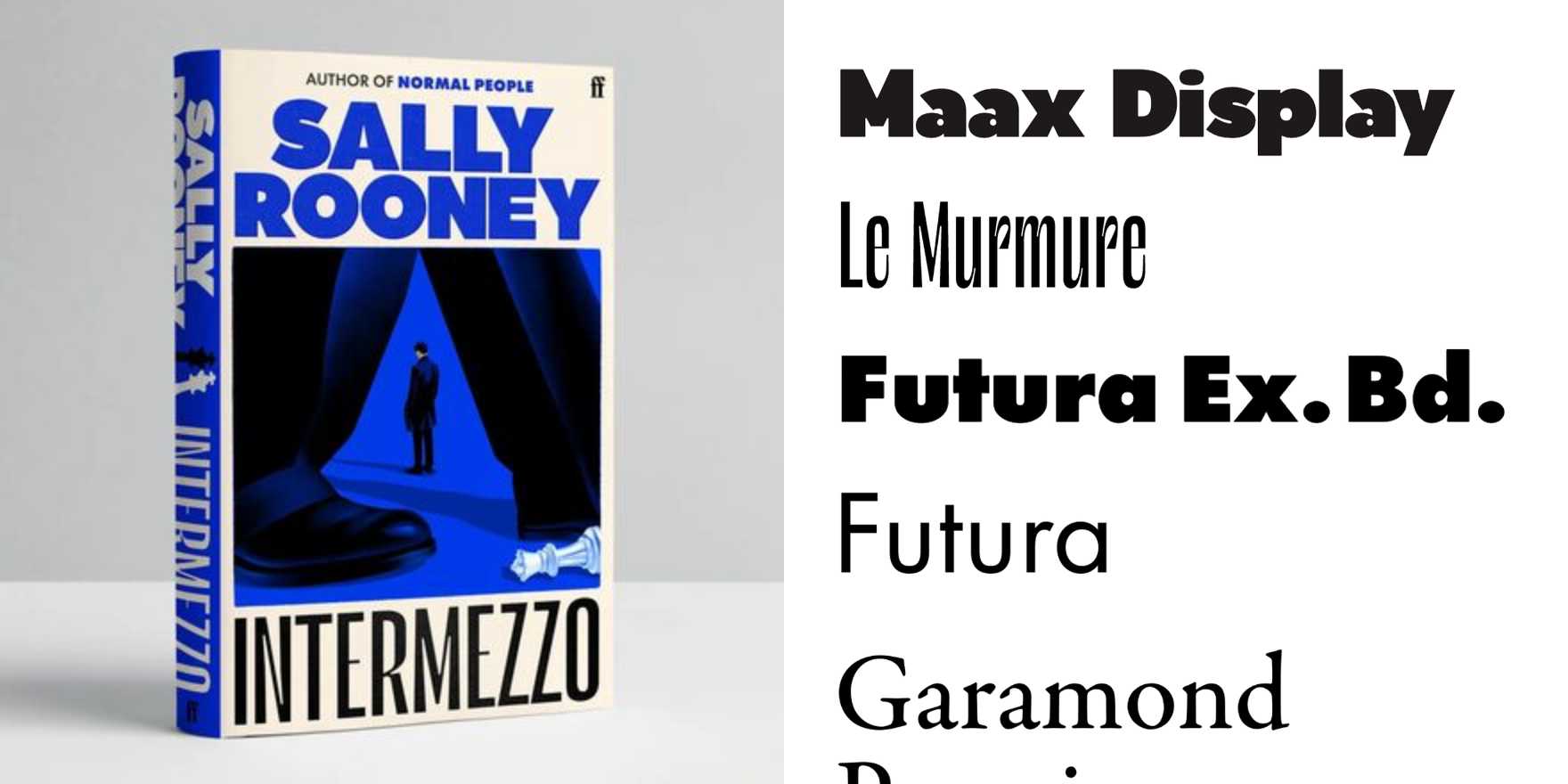 Intermezzo by Sally Rooney, Faber & Faber and Claassen editions - Fonts ...