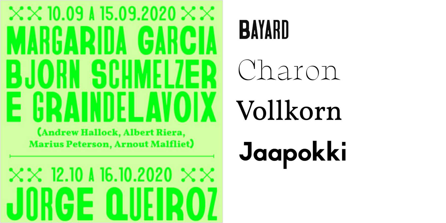 Appleton/Garagem event poster - Fonts In Use