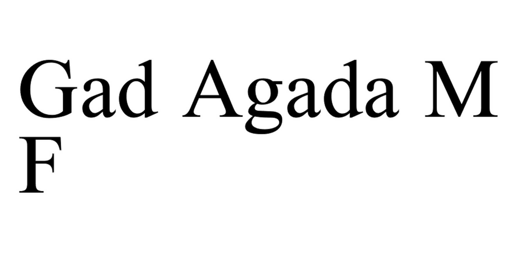 Gad Agada MF in use - Fonts In Use