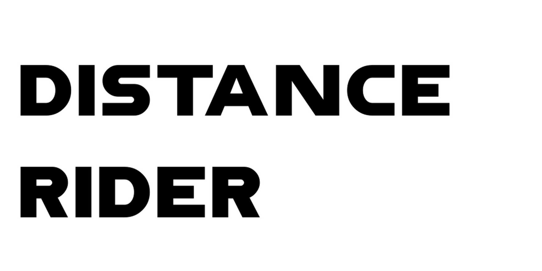 Distance Rider in use - Fonts In Use