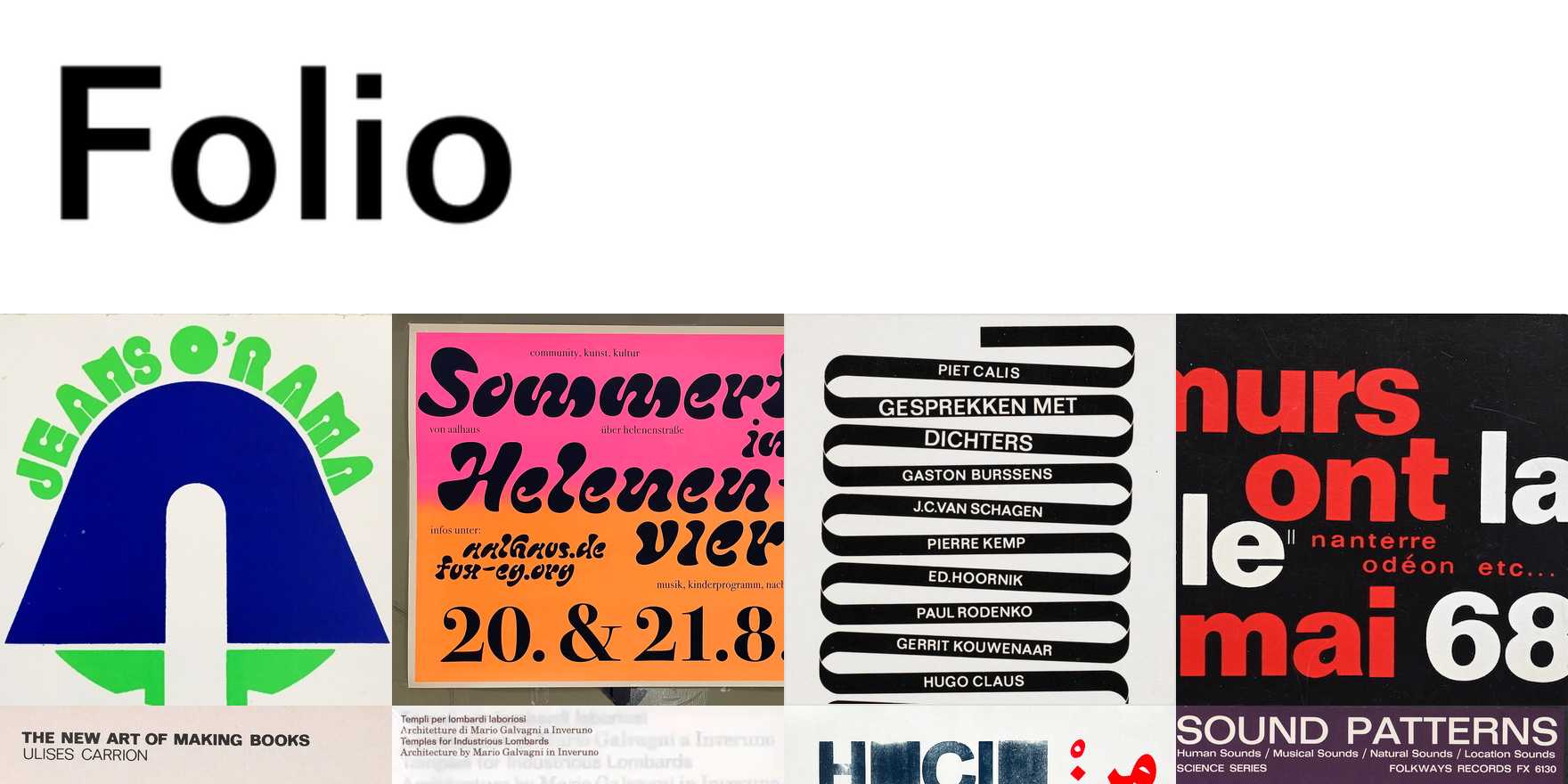 Folio in use - Fonts In Use