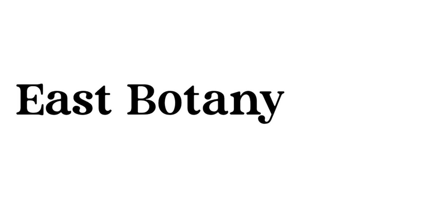 East Botany in use - Fonts In Use