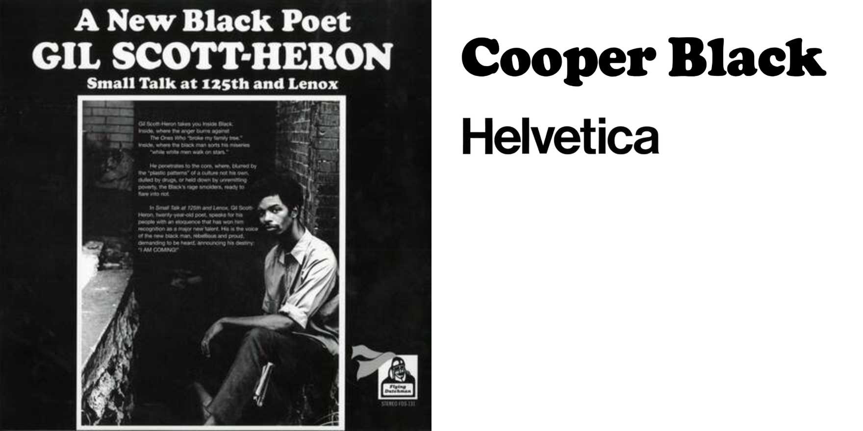 Small Talk At 125th And Lenox by Gil Scott-Heron - Fonts In Use