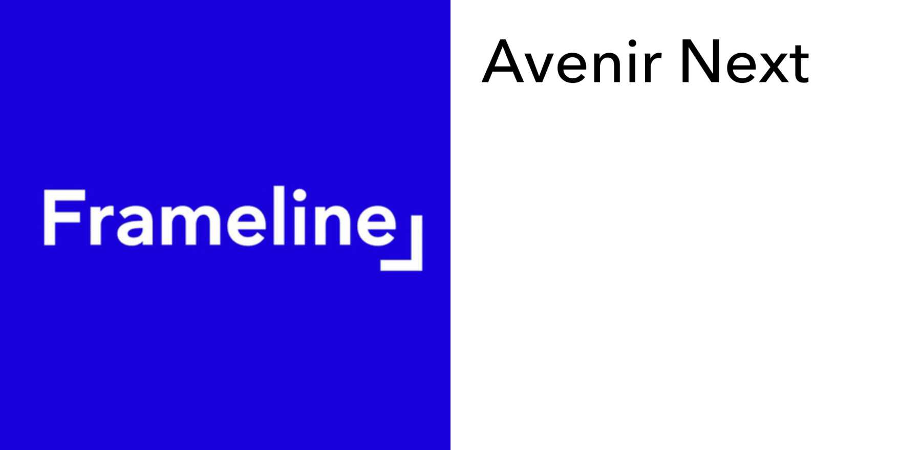 Frameline - Fonts In Use