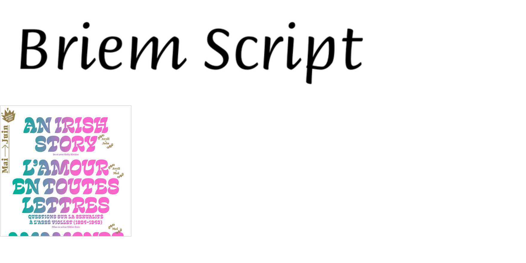 Briem Script in use - Fonts In Use