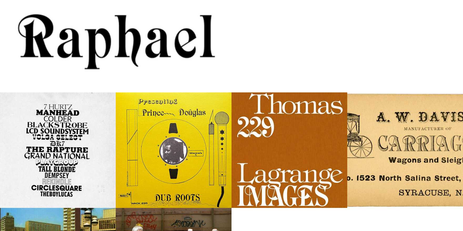 Raphael in use - Fonts In Use