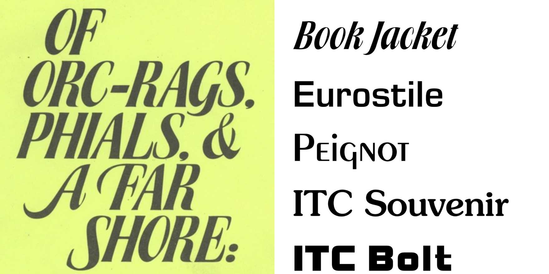 T-K Graphics pamphlets - Fonts In Use