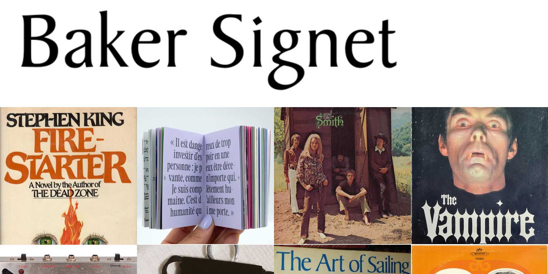 Baker Signet in use - Fonts In Use