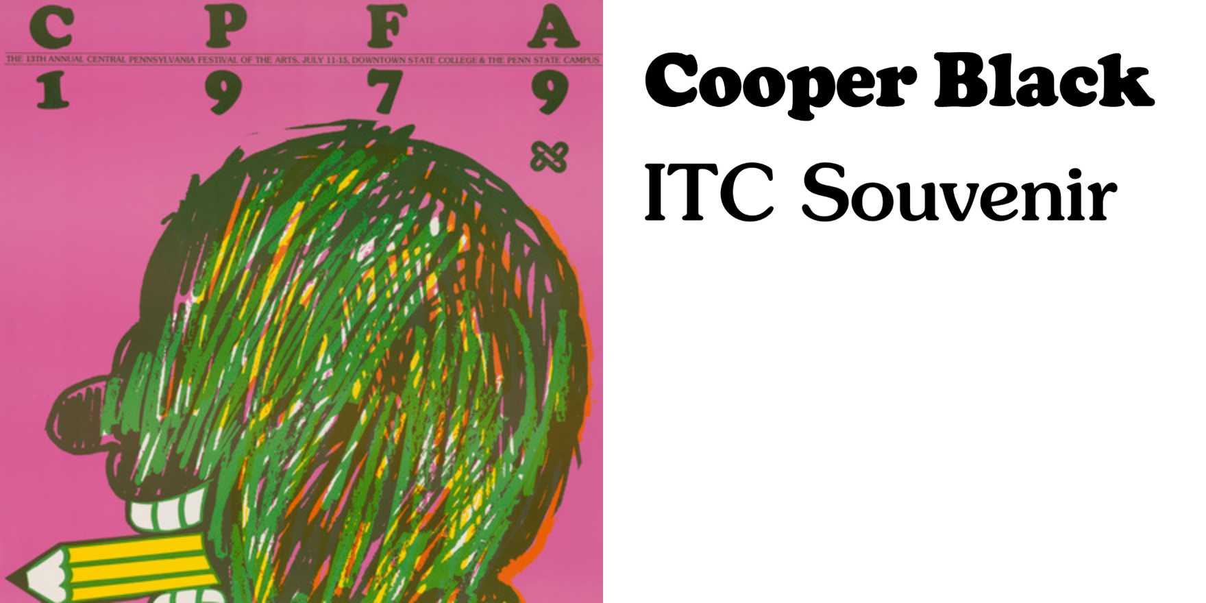 CPFA 1979 poster - Fonts In Use