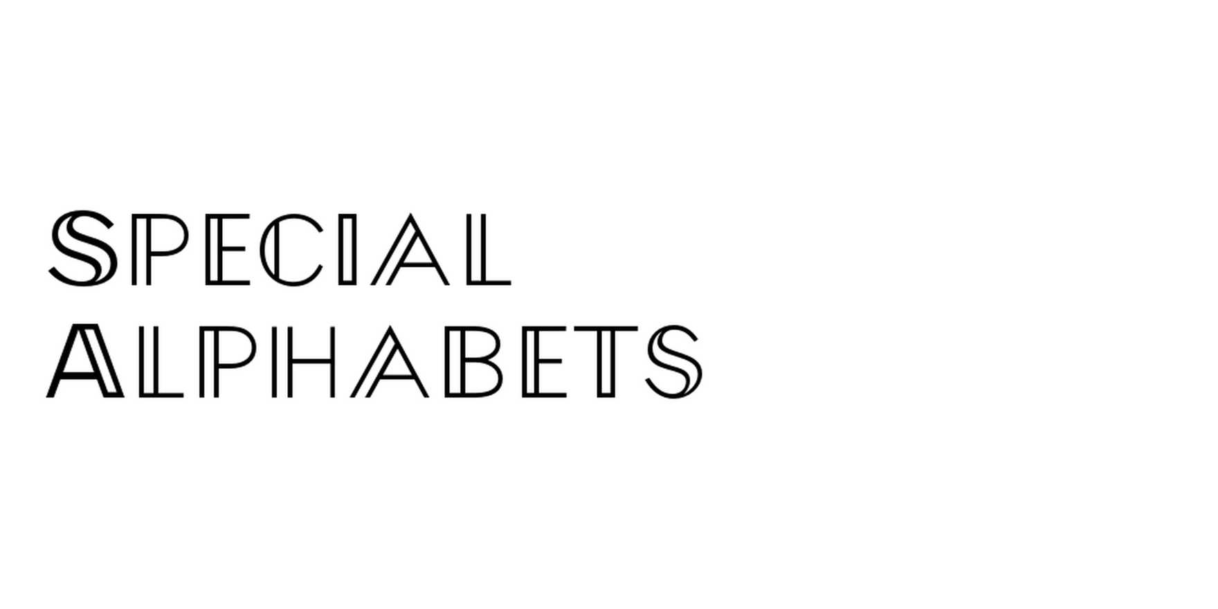 Special Alphabets 4 in use - Fonts In Use