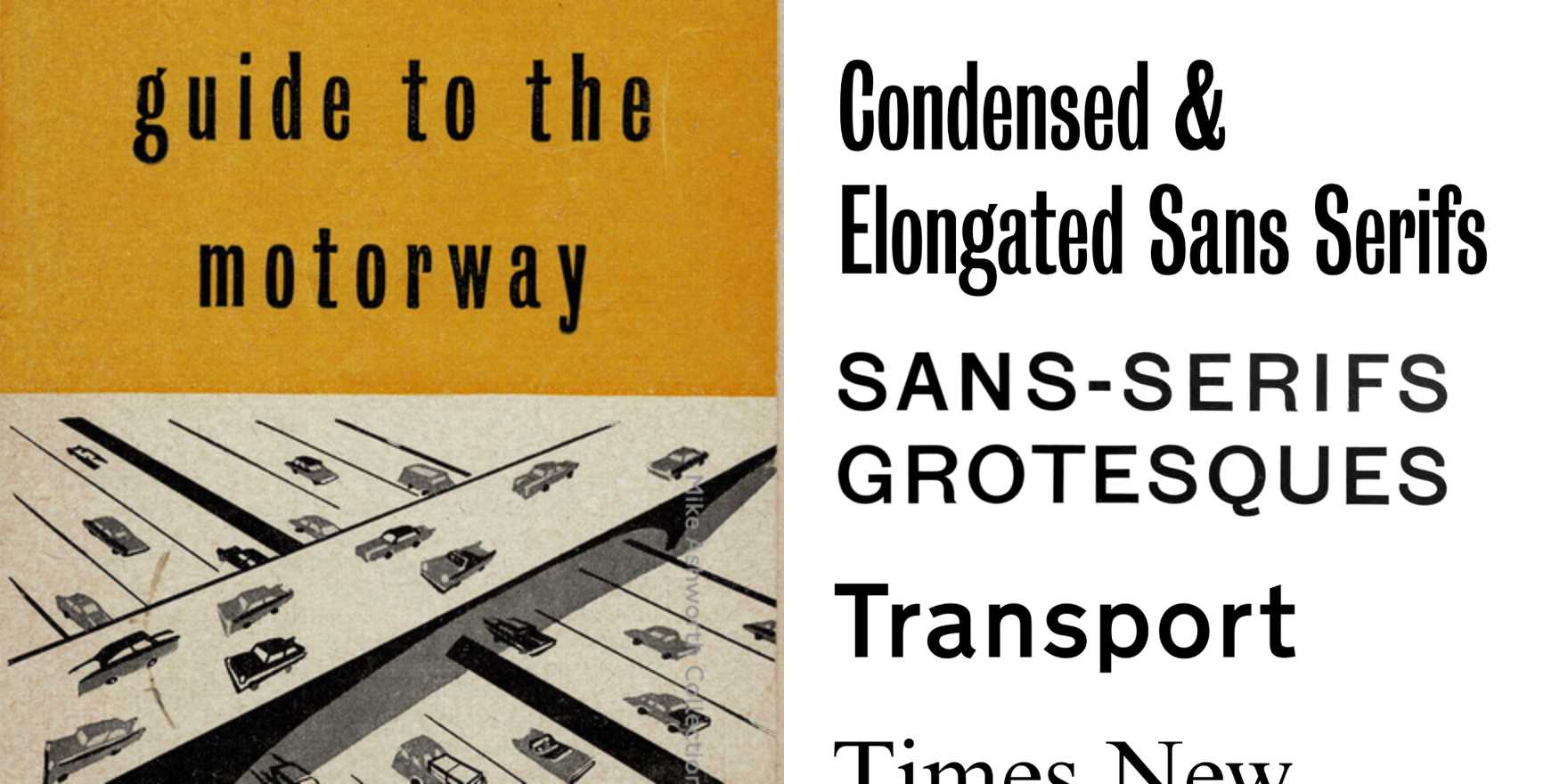 AA’s Guide to the Motorway (1959) - Fonts In Use