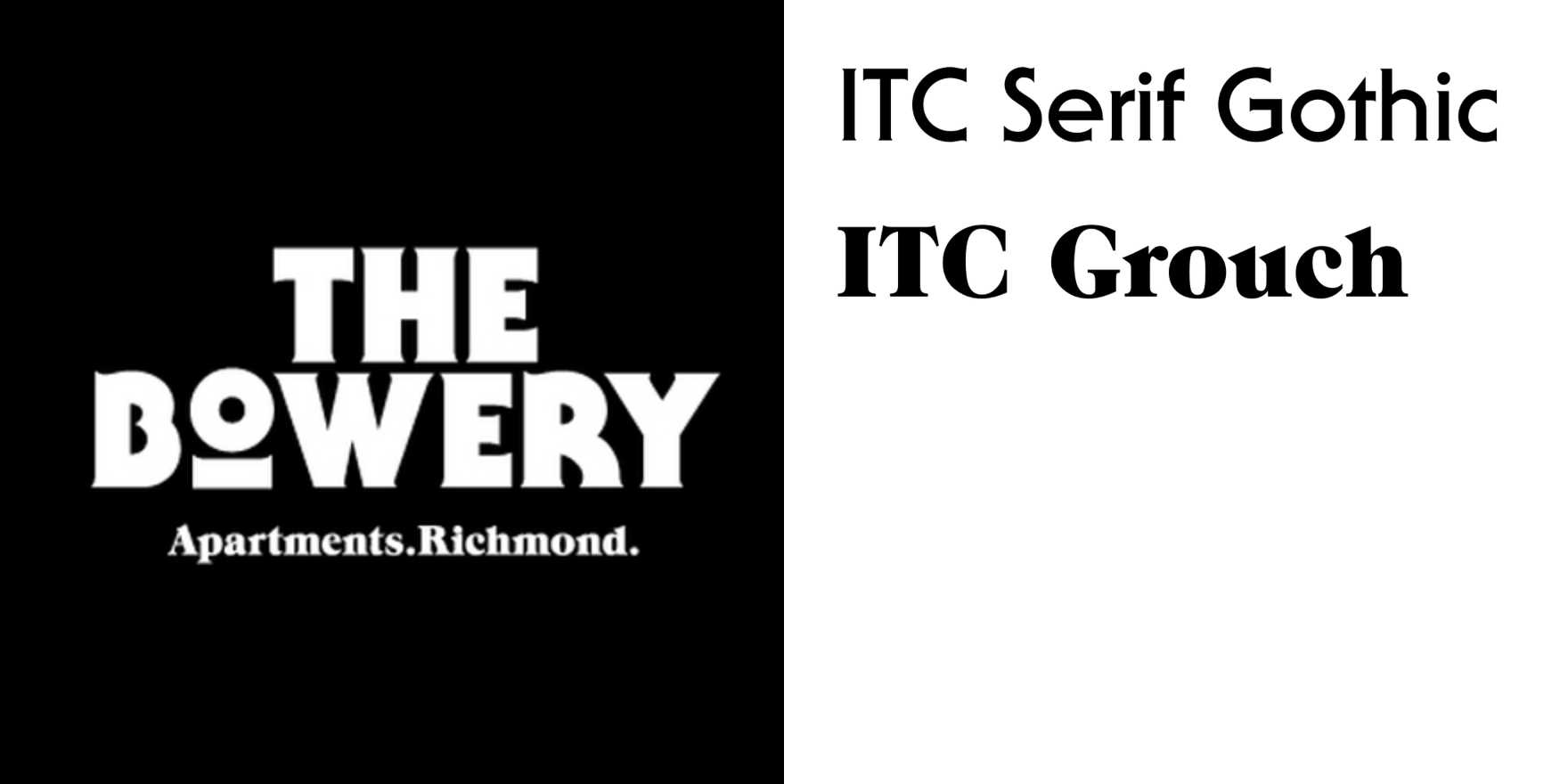 The Bowery Apartments - Fonts In Use