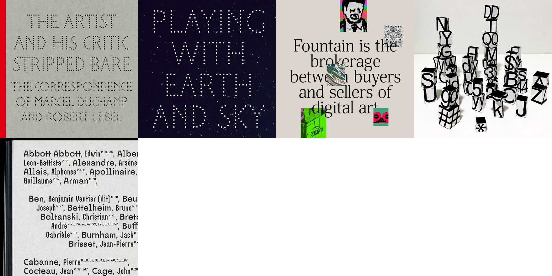 Marcel Duchamp - Fonts In Use