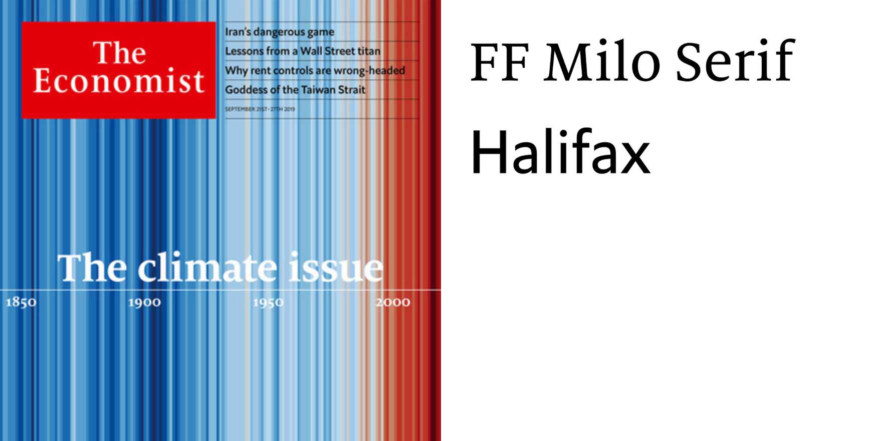 The Economist, 21 Sep 2019, “The climate issue” - Fonts In Use