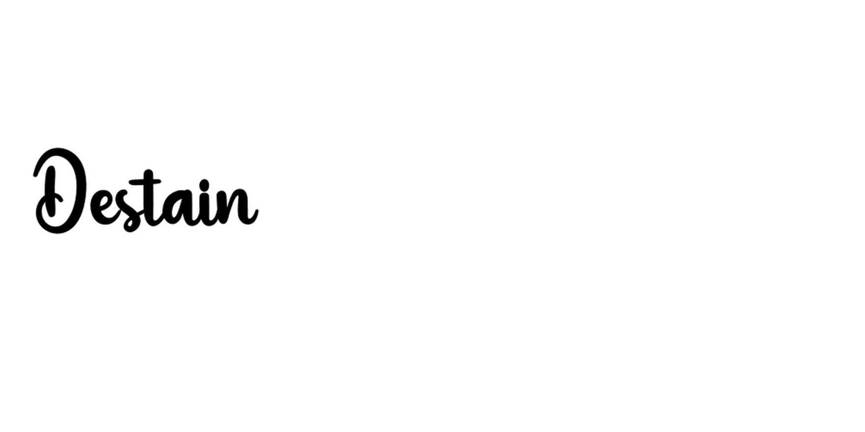 Destain in use - Fonts In Use