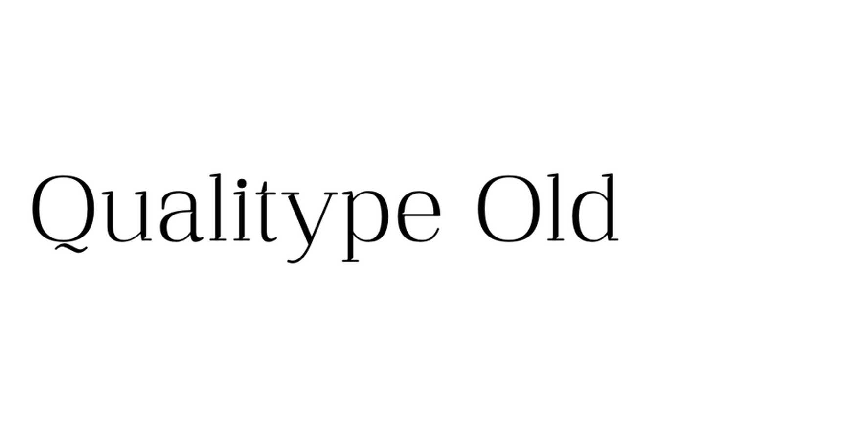 Qualitype Old in use - Fonts In Use