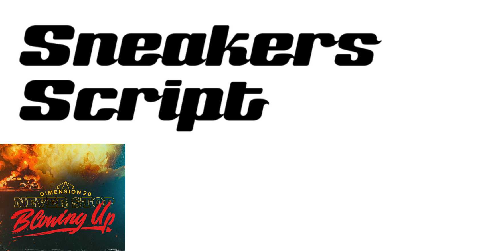 Sneakers Script in use - Fonts In Use