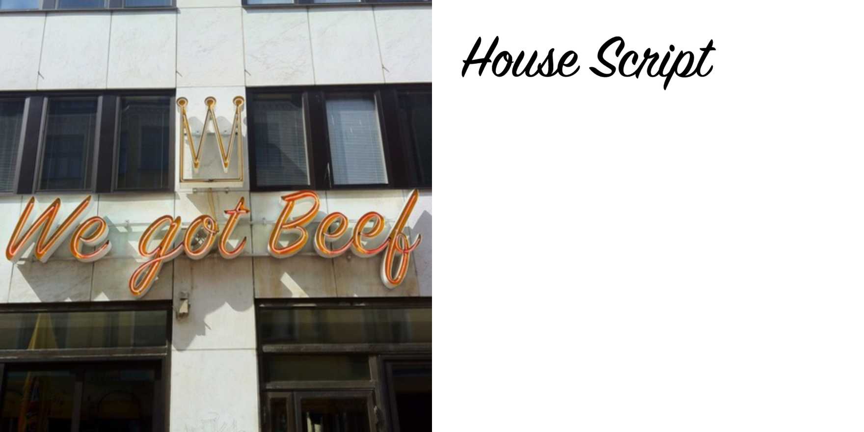 We got Beef nightclub - Fonts In Use