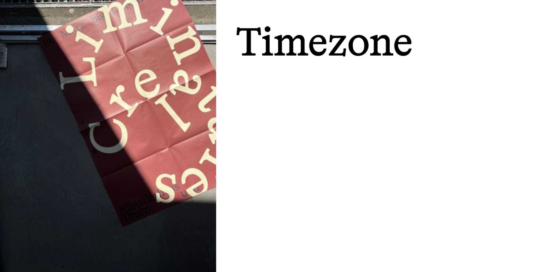 Liminal Creatures exhibition poster - Fonts In Use