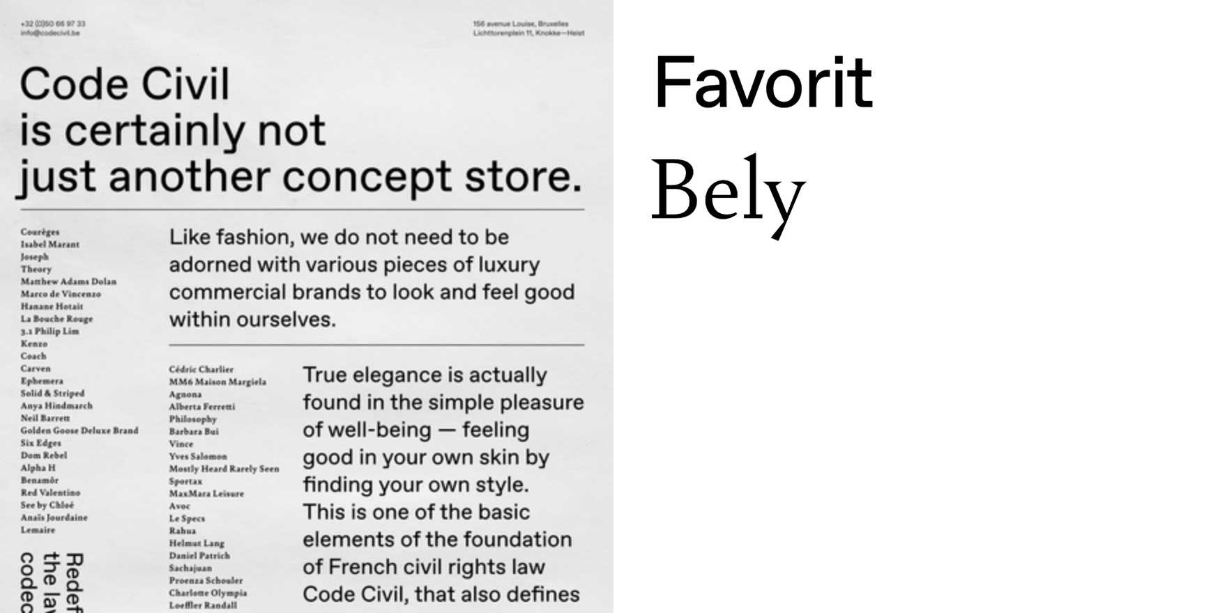 Code Civil - Fonts In Use