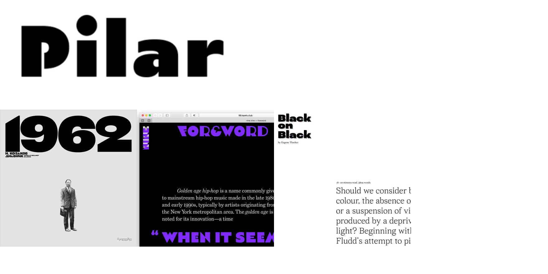 Pilar in use - Fonts In Use