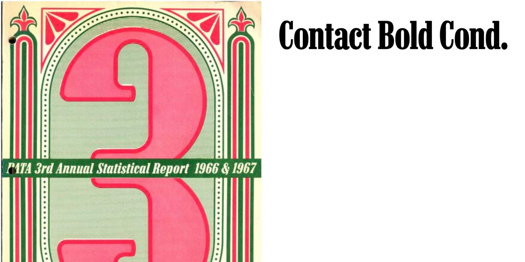 PATA 3rd Annual Statistical Report 1966 & 1967 - Fonts In Use