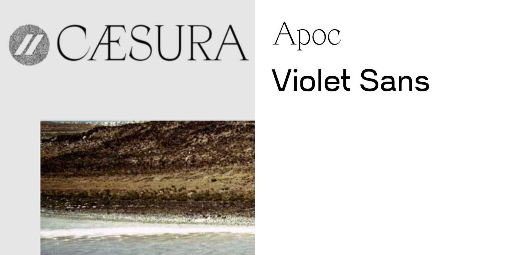 Caesura website - Fonts In Use