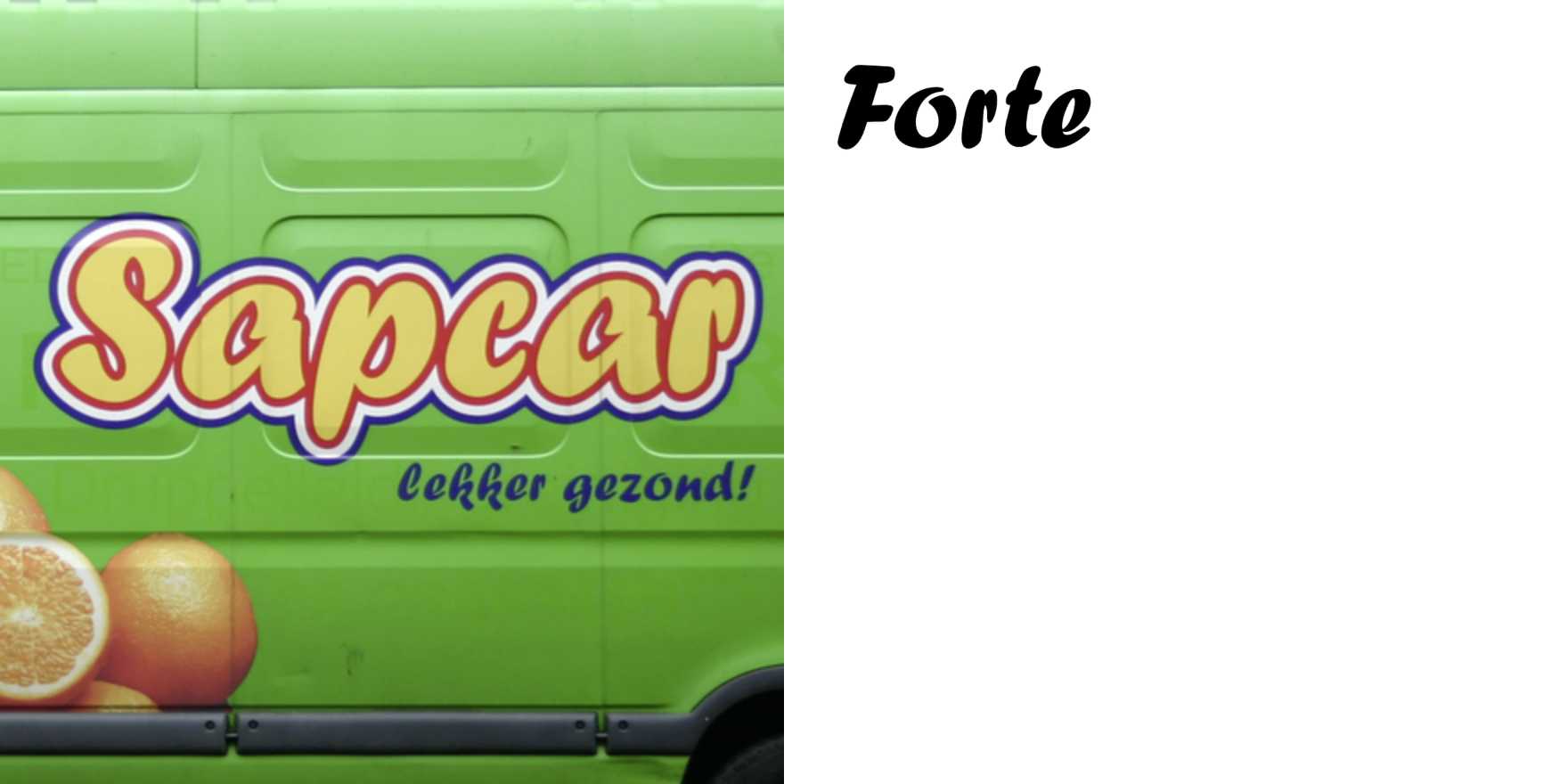 Sapcar – lekker gezond! - Fonts In Use