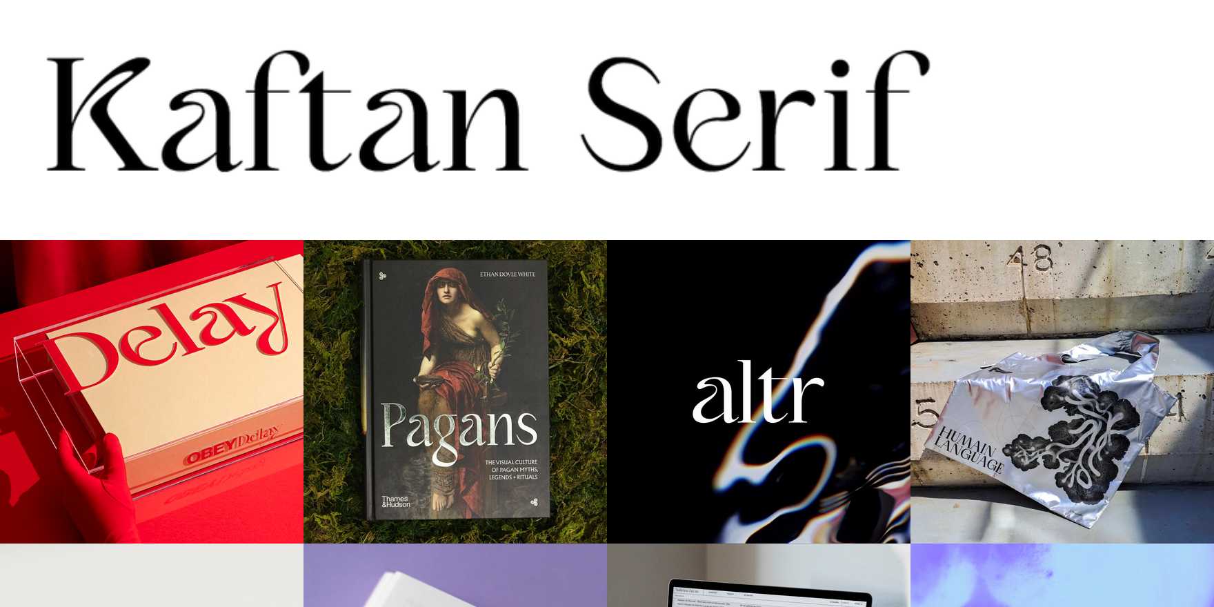 Kaftan Serif in use - Fonts In Use