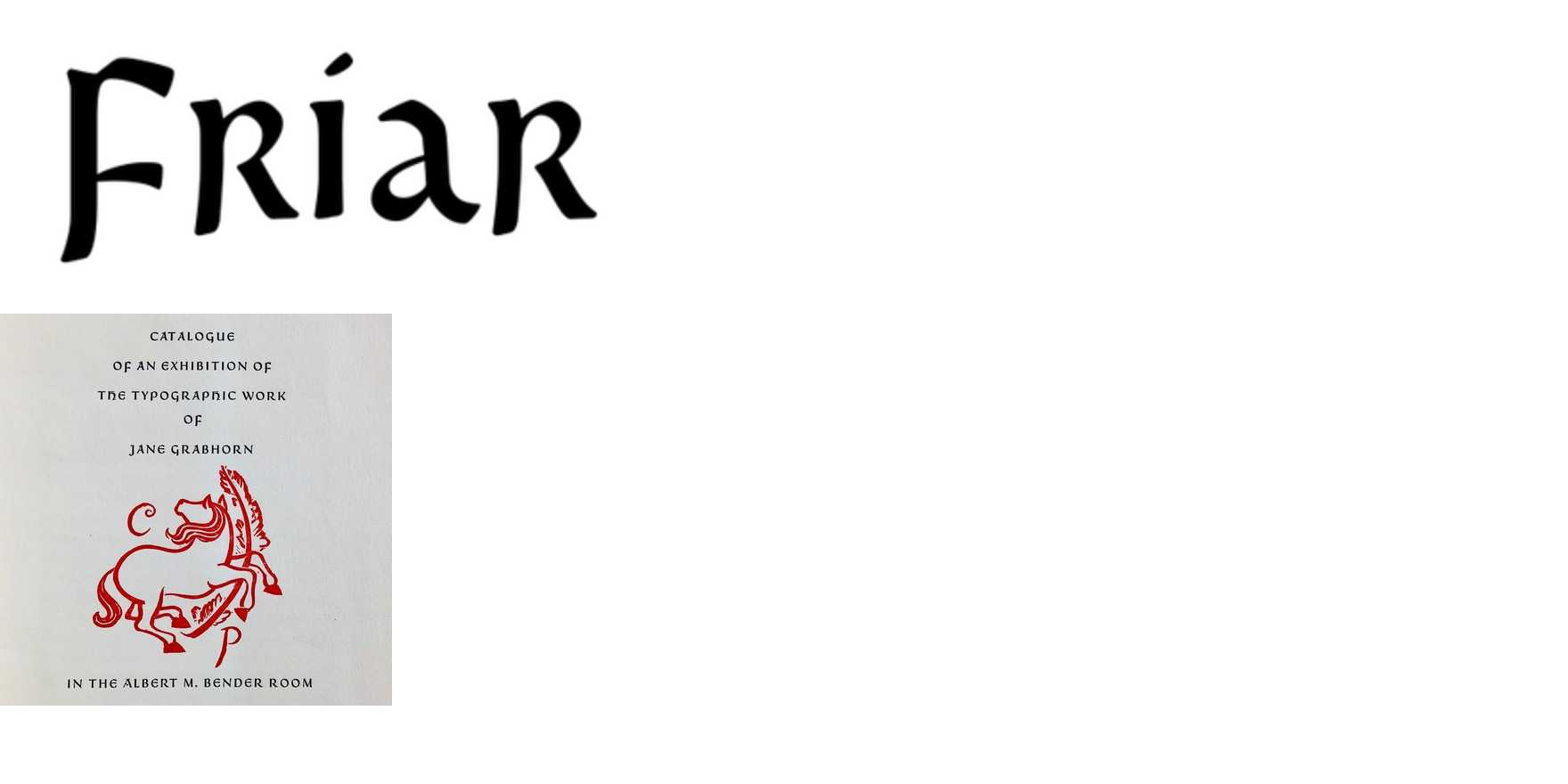 Friar in use - Fonts In Use