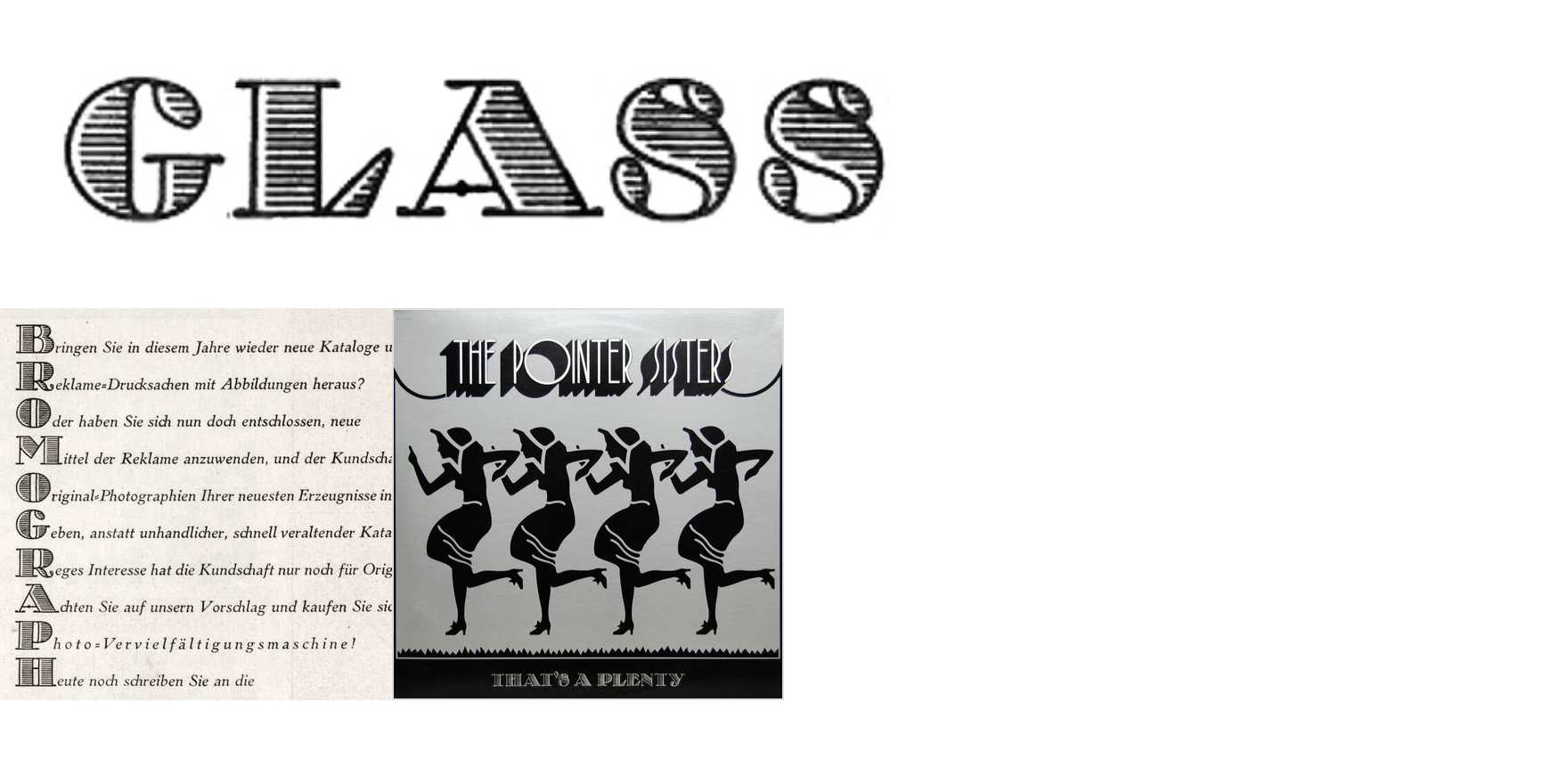 Glass-Antiqua schraffiert in use - Fonts In Use