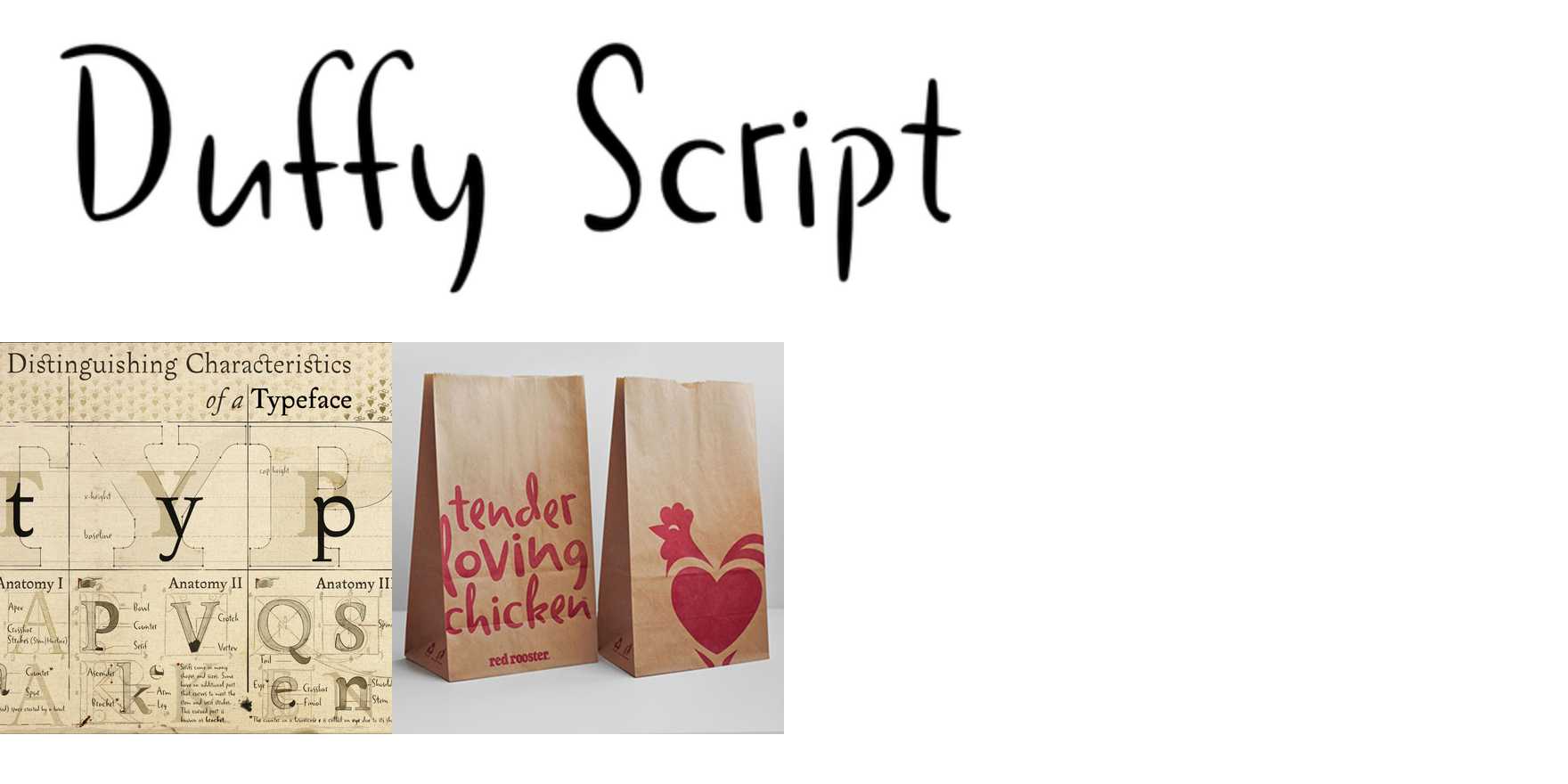 Duffy Script in use - Fonts In Use