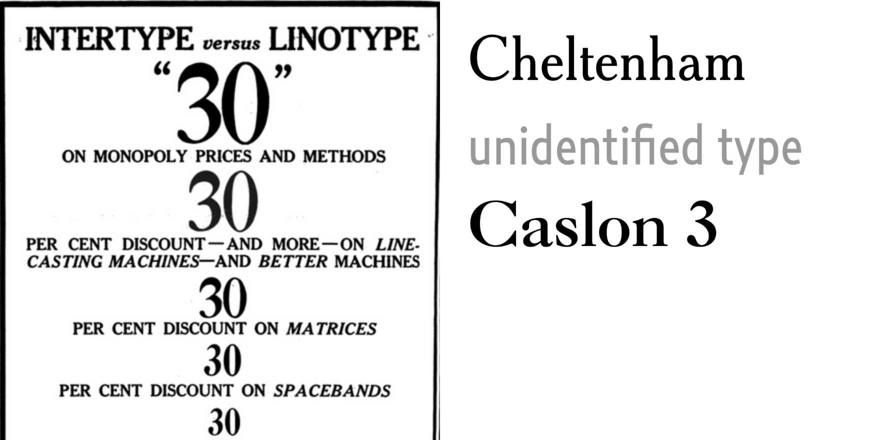 Intertype ads: “Intertype vs Linotype” - Fonts In Use