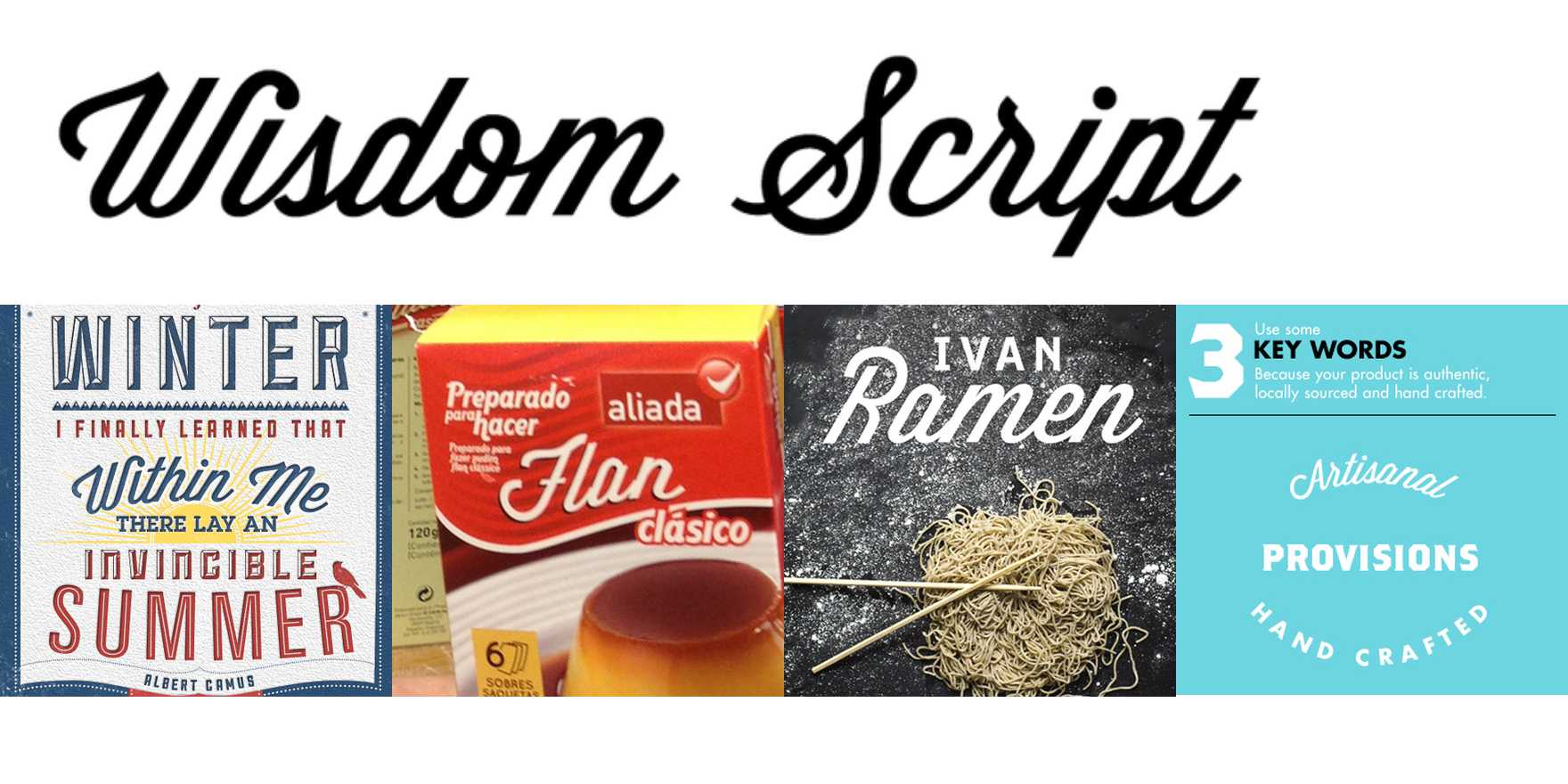 Wisdom Script in use - Fonts In Use