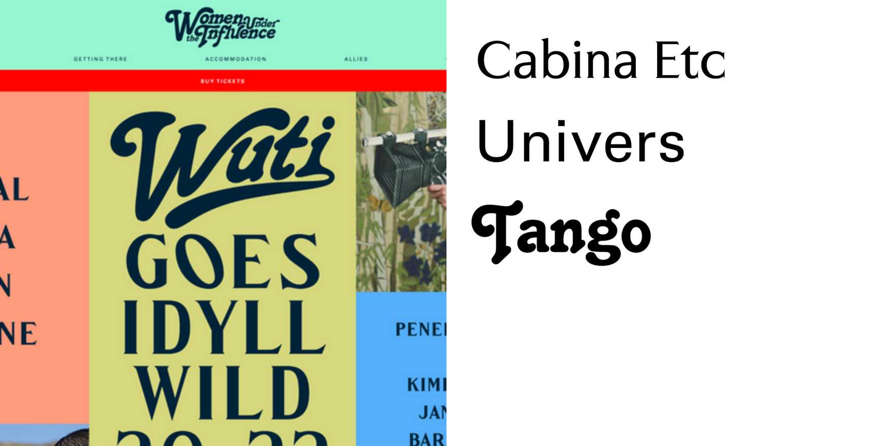 Wuti goes IdyllWILD - Fonts In Use