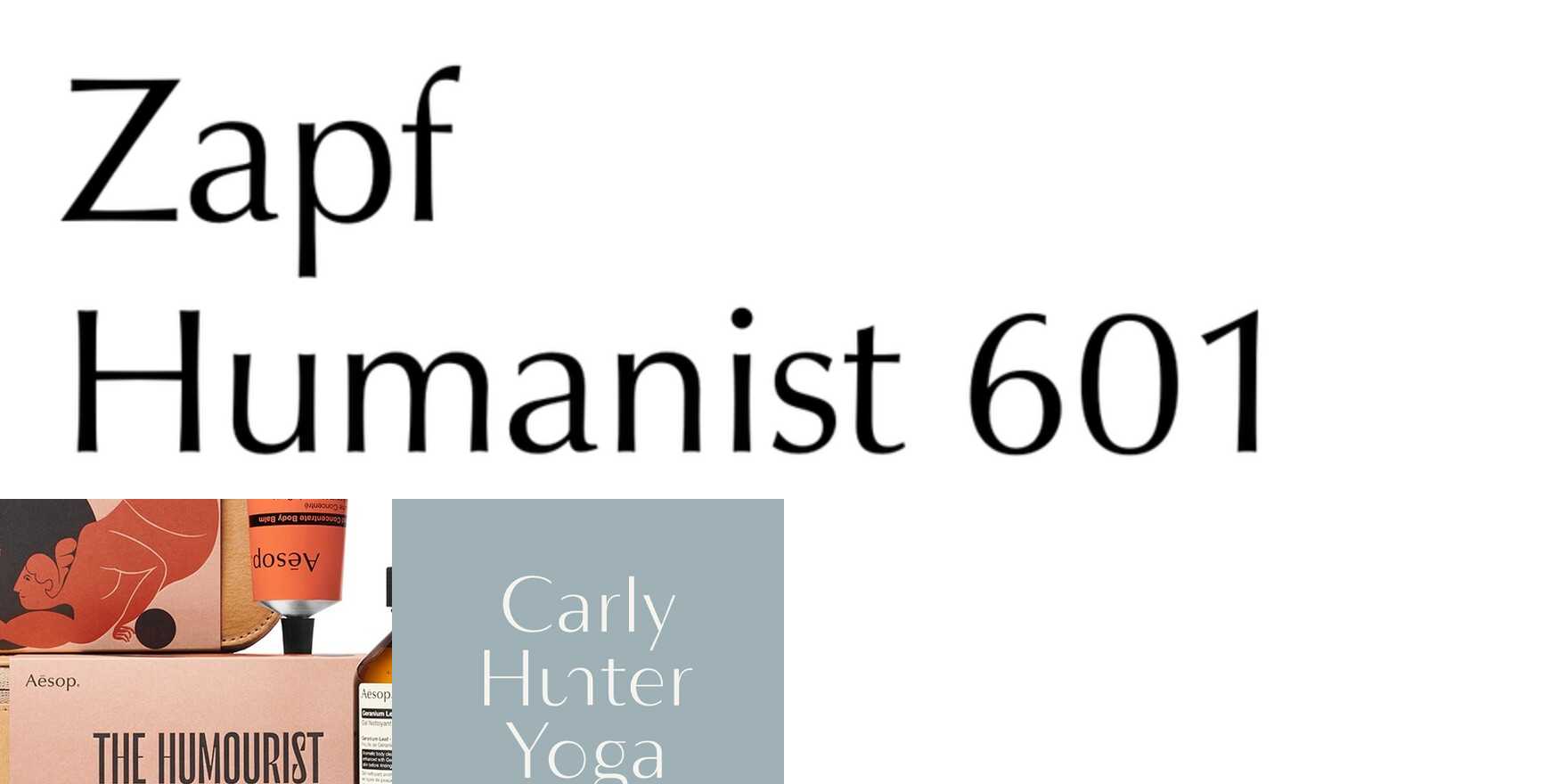 Zapf Humanist 601 in use - Fonts In Use