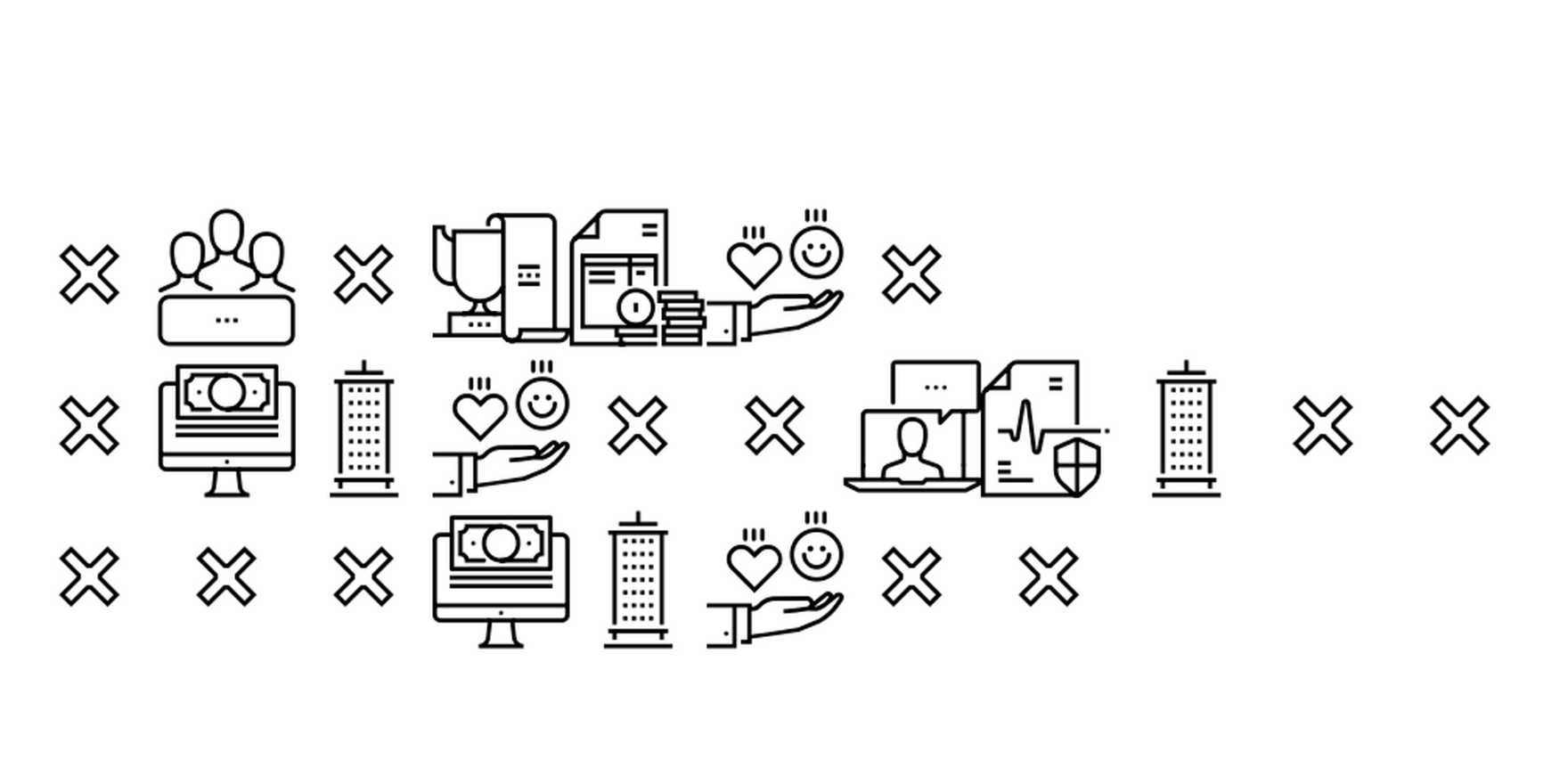 Square Line Icons Business in use - Fonts In Use